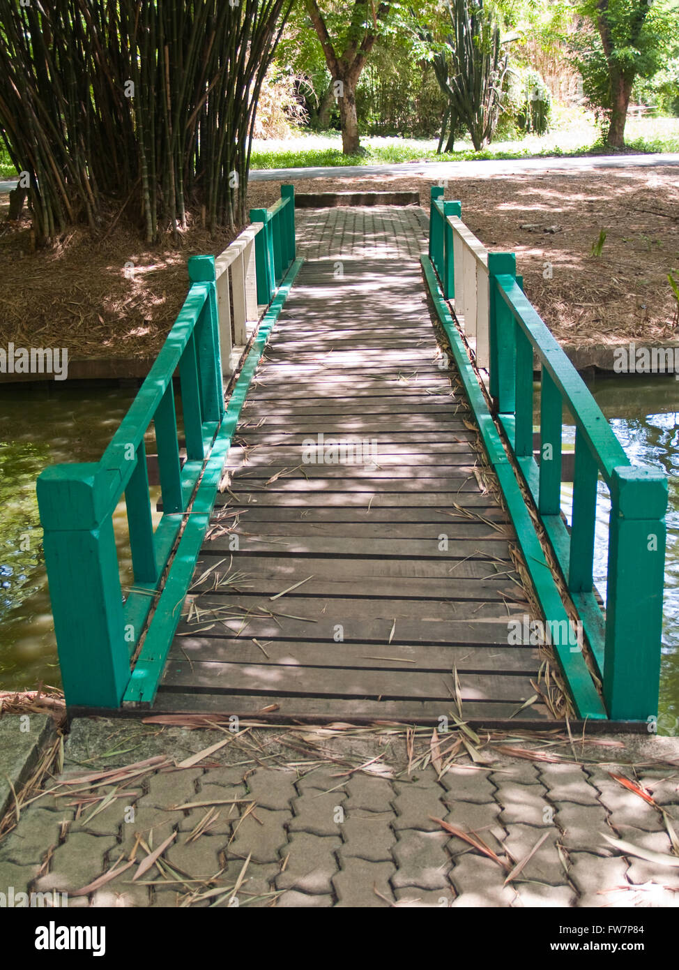 Bamboo bridge cross water hi-res stock photography and images - Alamy