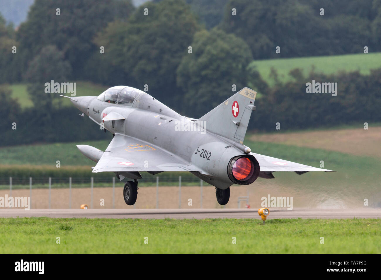 Former Swiss Air Force Dassault Mirage III DS fighter aircraft HB-RDF ...