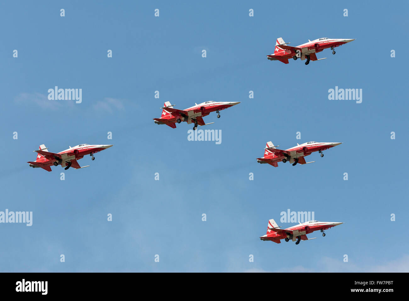 Patrouille Suisse, the formation aerobatic display team of the Swiss ...