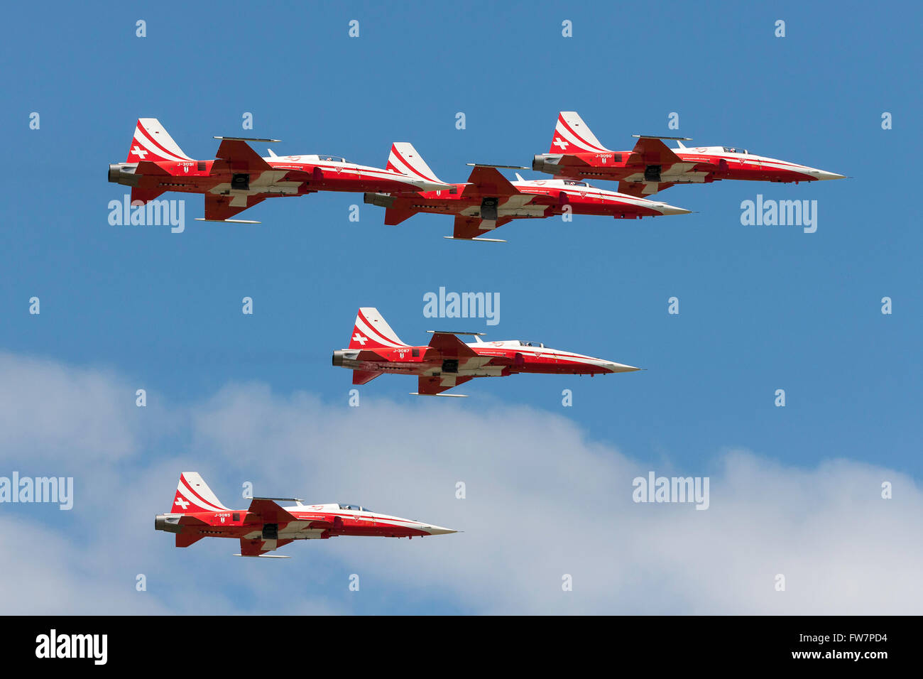 Patrouille Suisse, the formation aerobatic display team of the Swiss ...