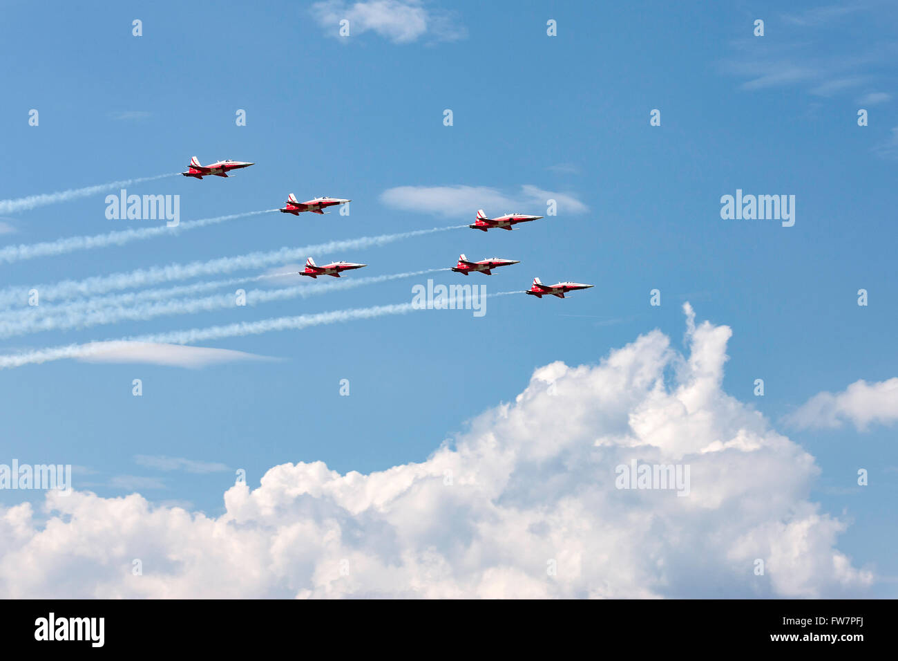 Patrouille Suisse, the formation aerobatic display team of the Swiss ...