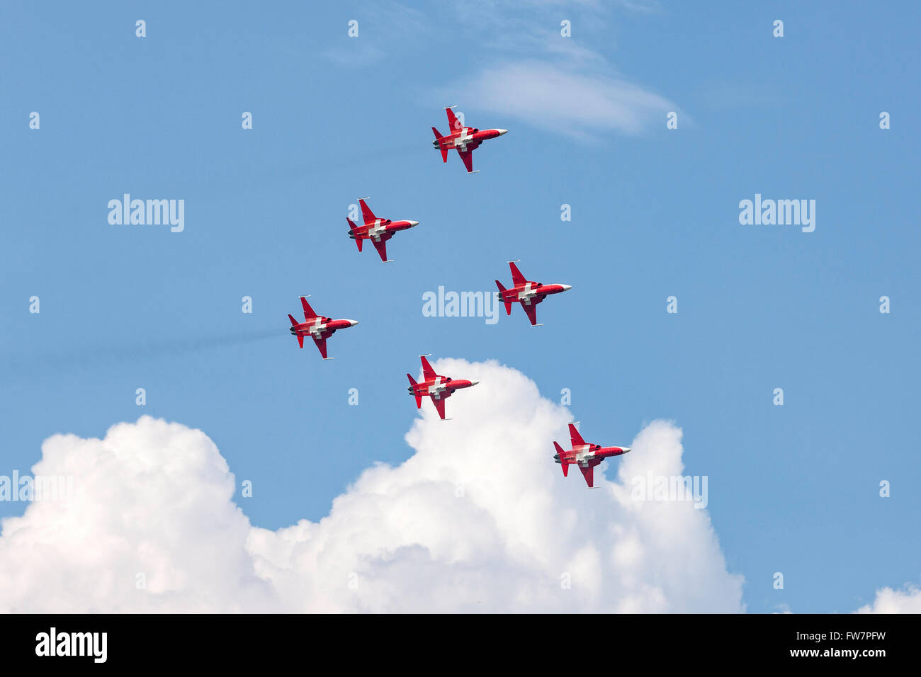 Patrouille Suisse, the formation aerobatic display team of the Swiss ...