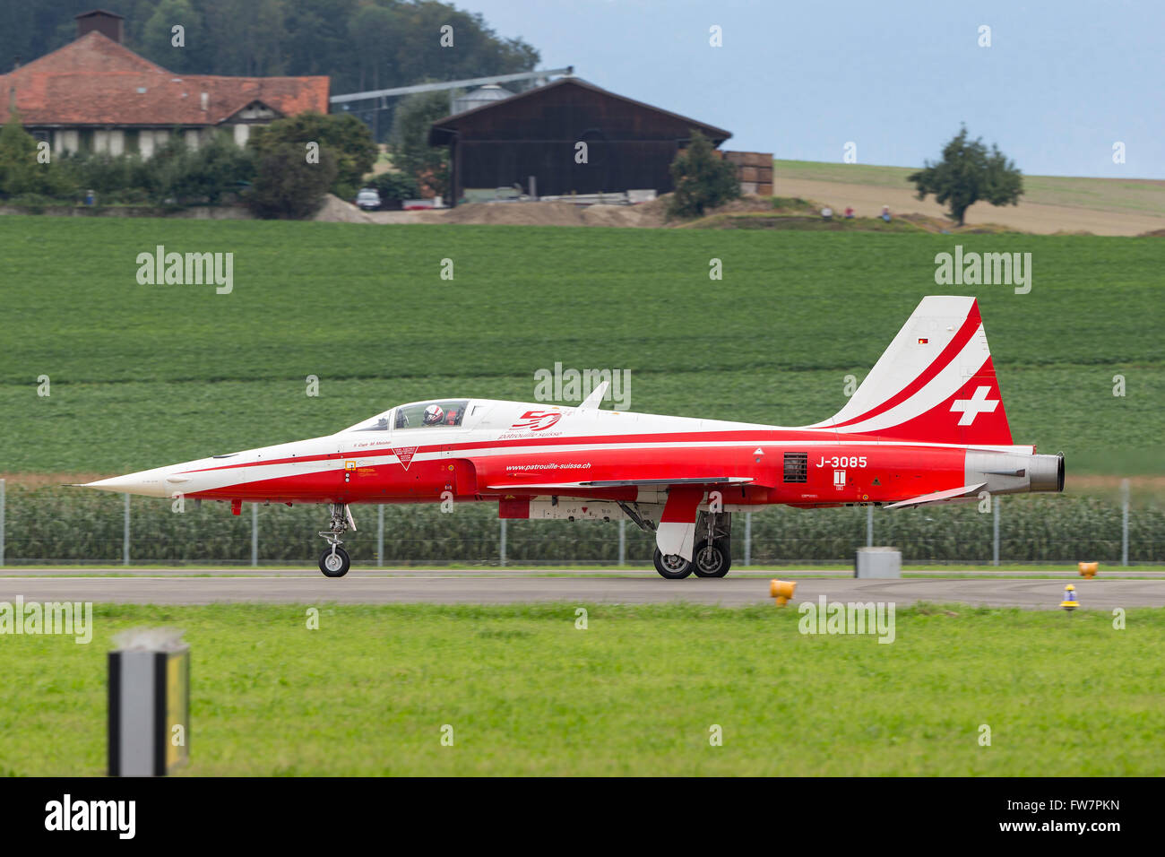 Northrop F-5 Tiger II jet aircraft from Patrouille Suisse, the ...