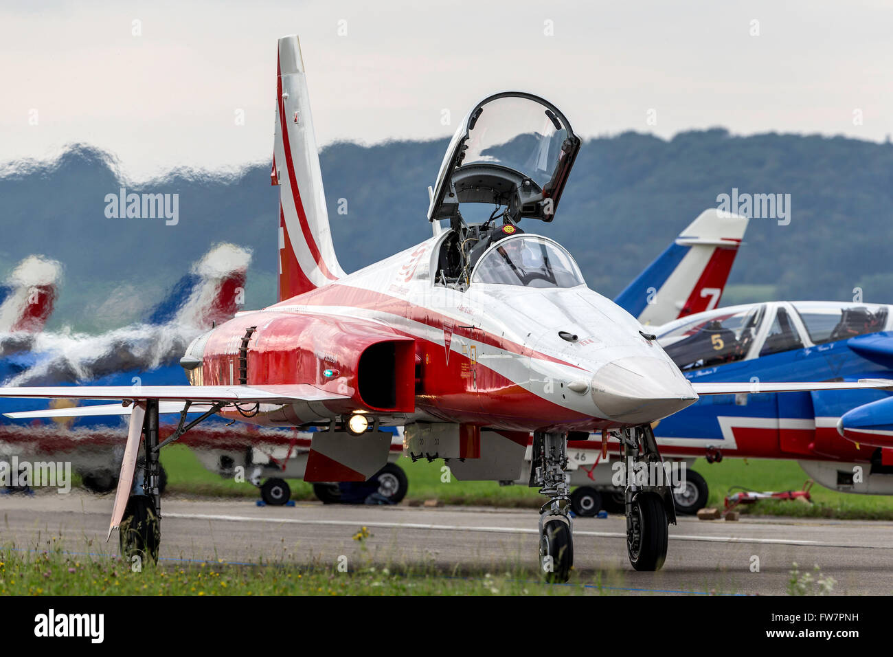 Patrouille Suisse, the formation aerobatic display team of the Swiss ...