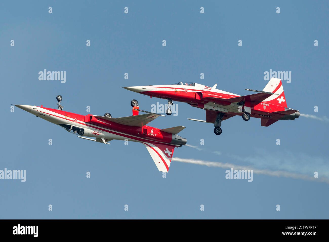 Patrouille Suisse, the formation aerobatic display team of the Swiss ...