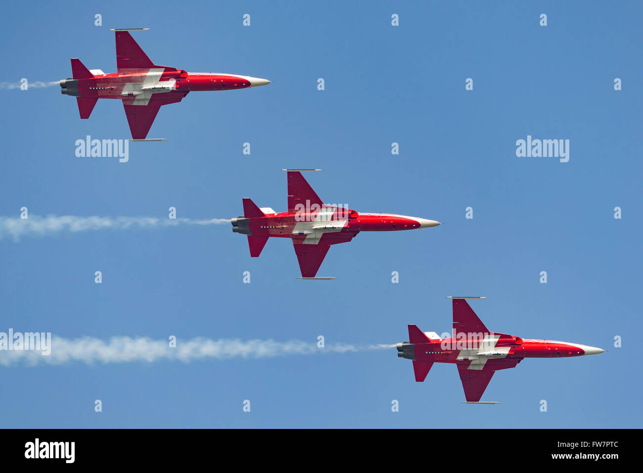 Patrouille Suisse, the formation aerobatic display team of the Swiss ...