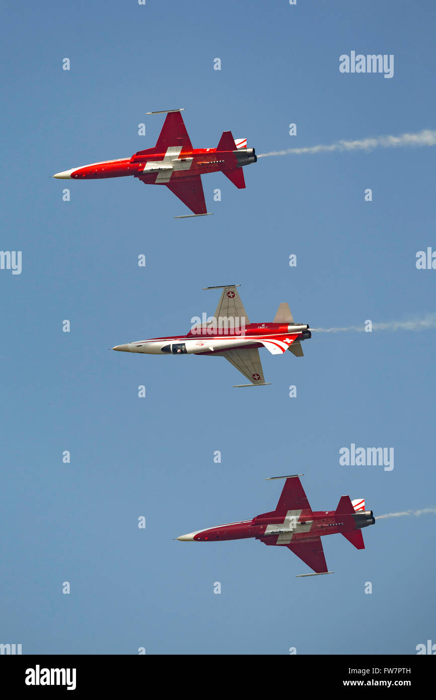 Patrouille Suisse, the formation aerobatic display team of the Swiss ...