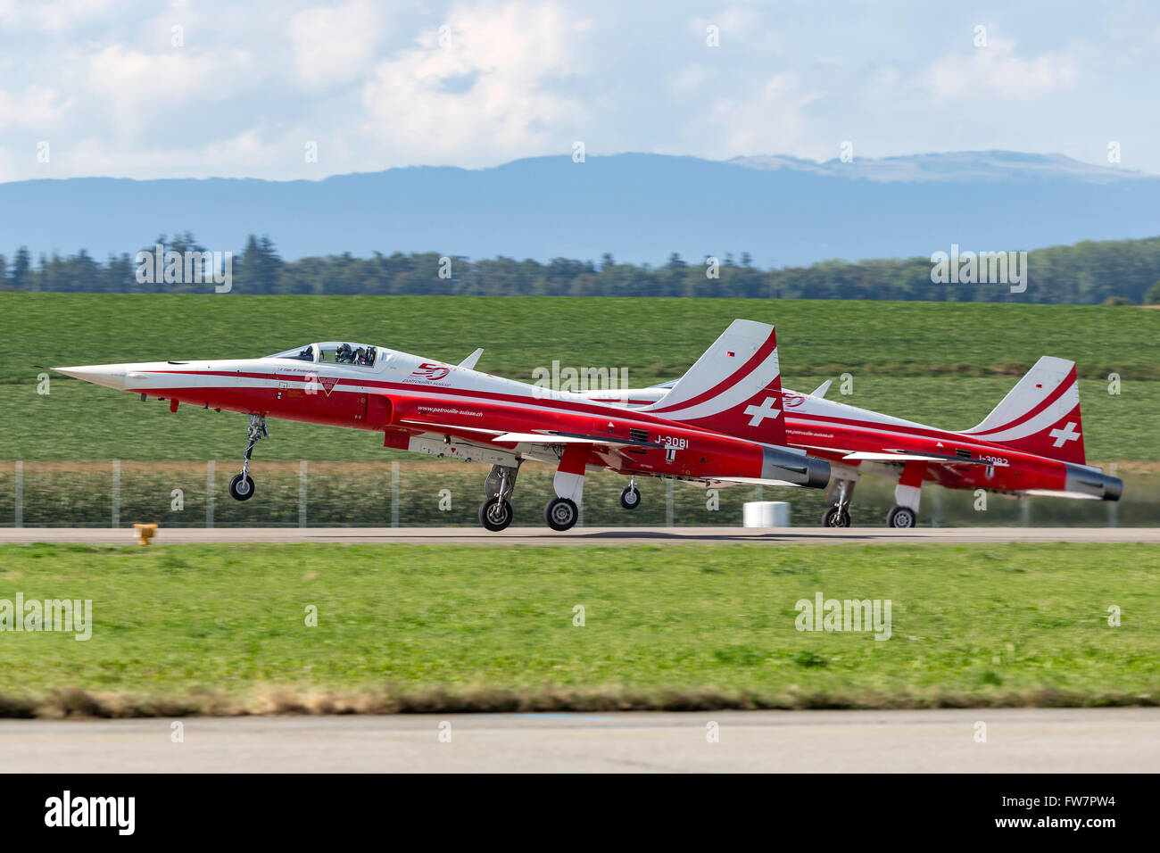 Patrouille Suisse, the formation aerobatic display team of the Swiss ...