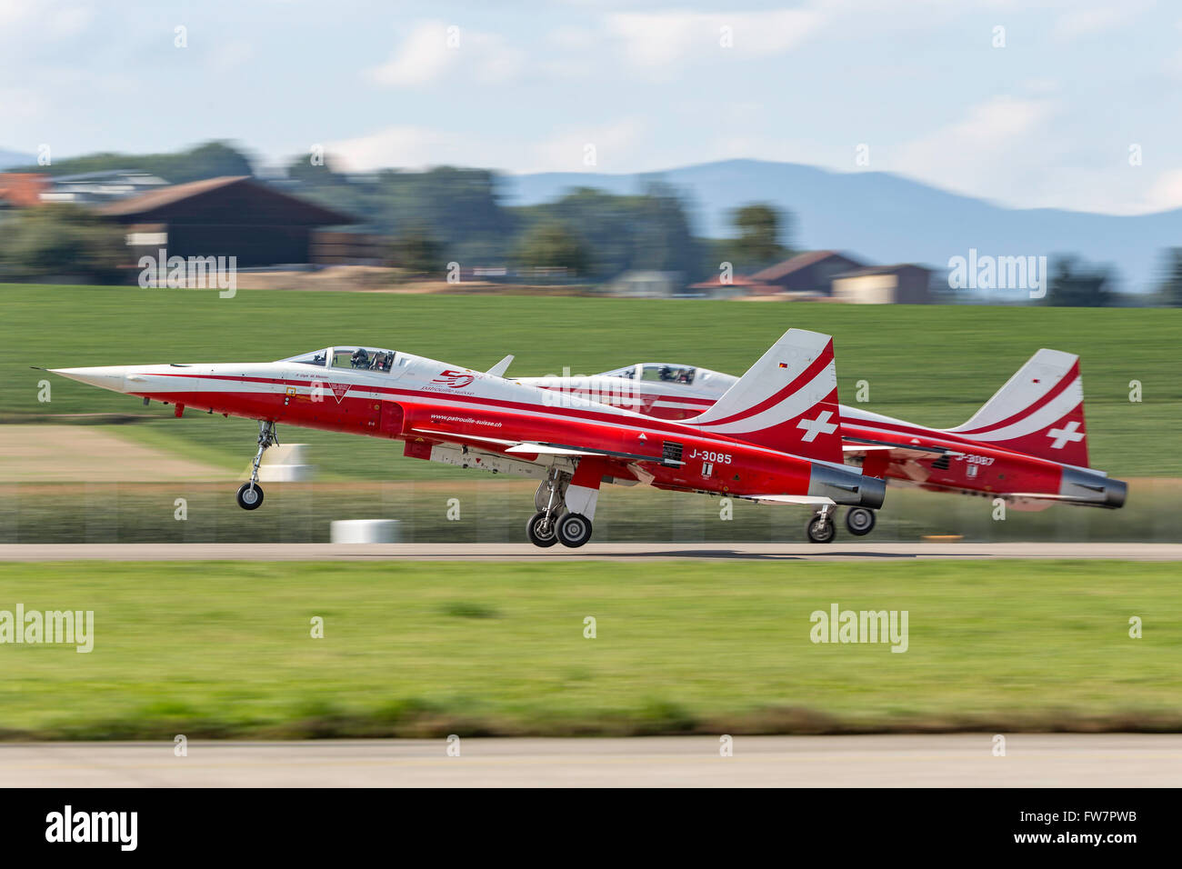 Patrouille Suisse, the formation aerobatic display team of the Swiss ...