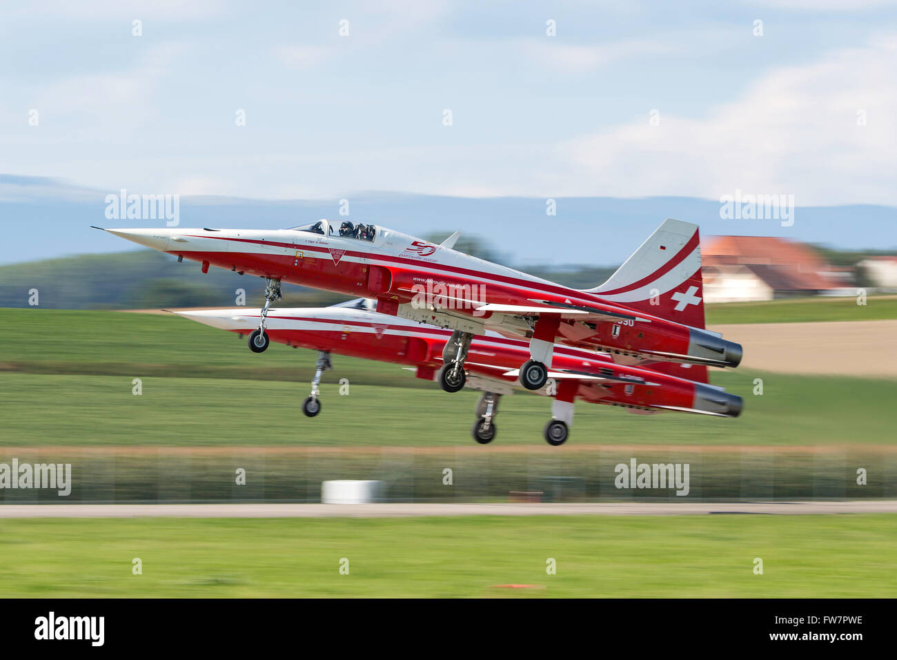 Patrouille Suisse, the formation aerobatic display team of the Swiss ...