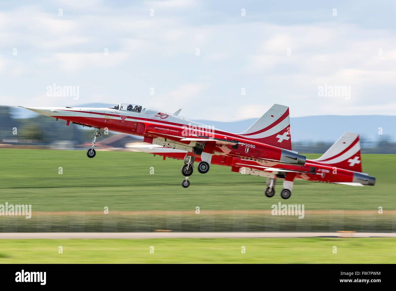 Patrouille Suisse, the formation aerobatic display team of the Swiss ...