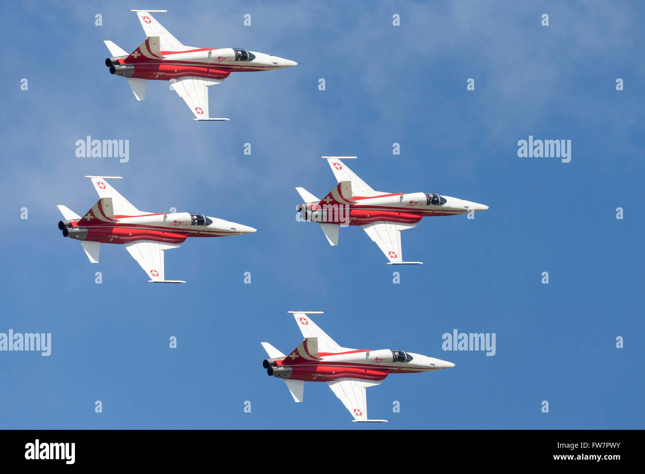 Patrouille Suisse, the formation aerobatic display team of the Swiss ...