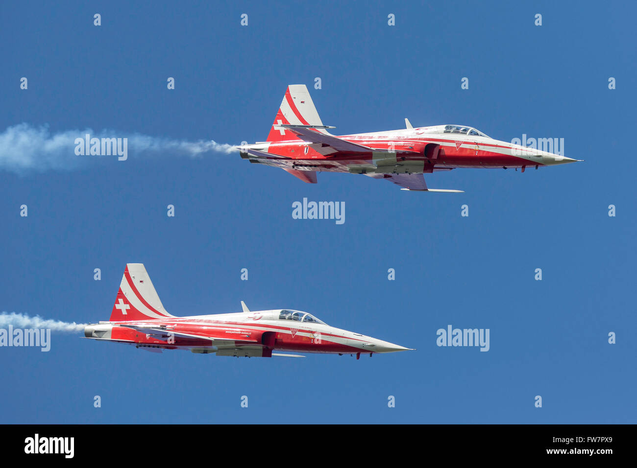Patrouille Suisse, the formation aerobatic display team of the Swiss ...