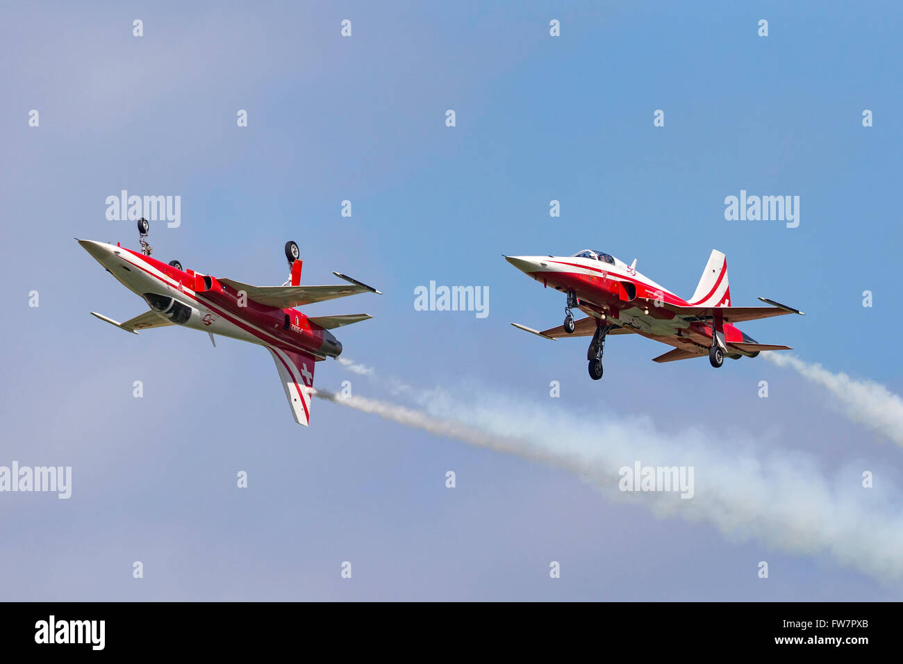 Patrouille Suisse, the formation aerobatic display team of the Swiss ...