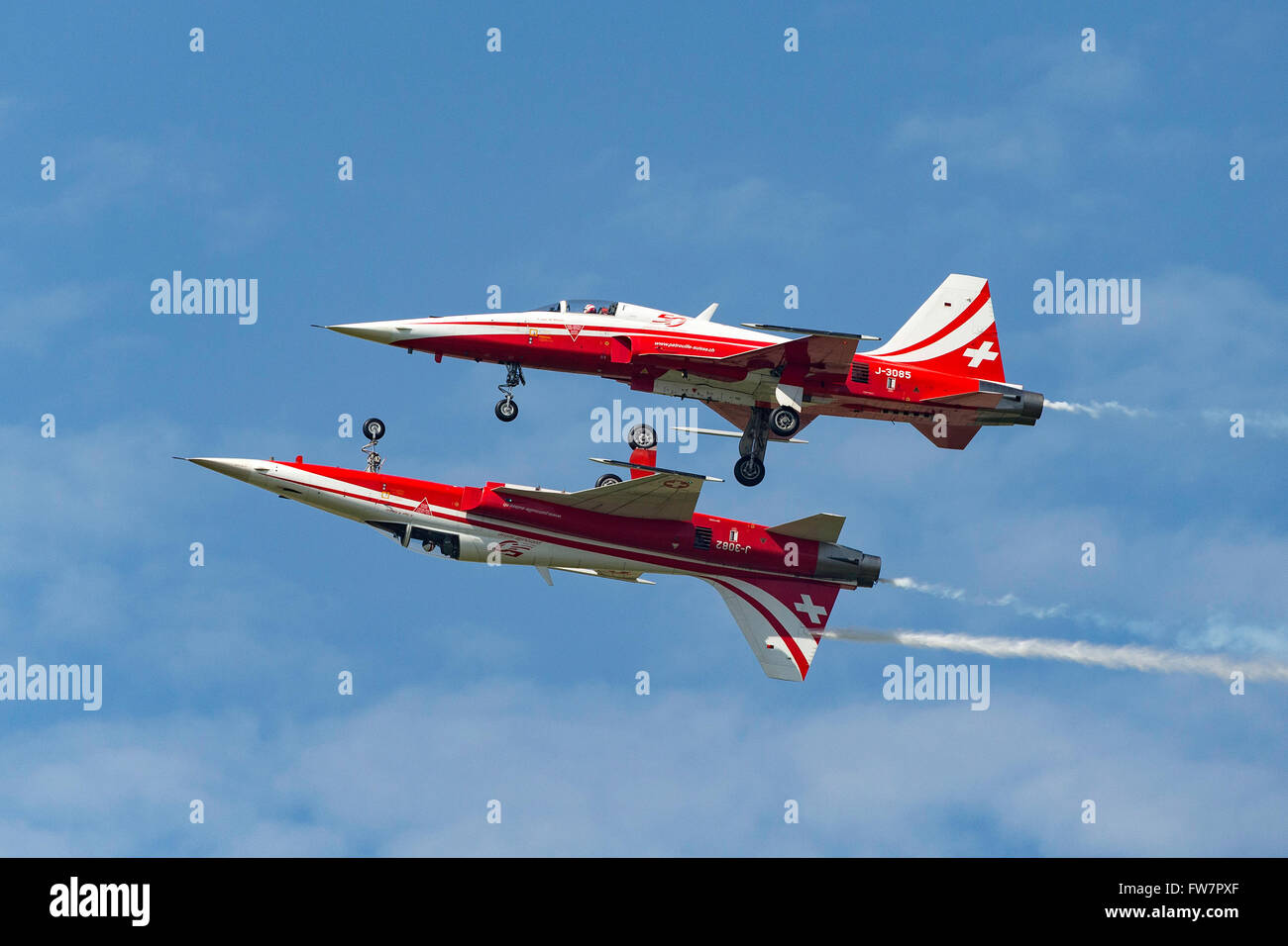 Patrouille Suisse, the formation aerobatic display team of the Swiss ...