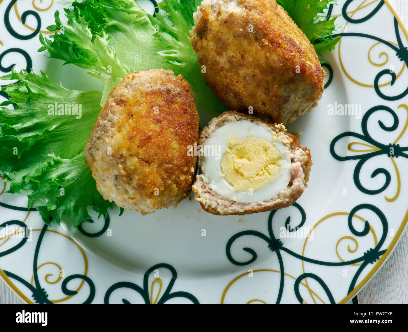 tuxum dulma Uzbek dish. baked minced meat stuffed with eggs.Central ...