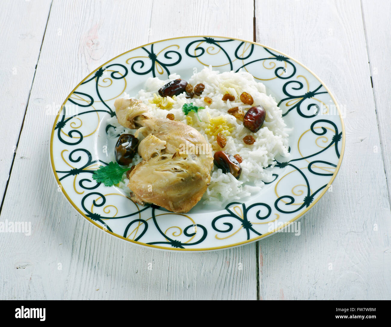 Toyuq plov - chicken pilaf.Azerbaijani cuisine Stock Photo - Alamy