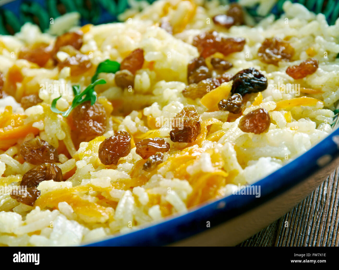 Qabul Sweet Rice - Afghan rice with raisins Stock Photo - Alamy