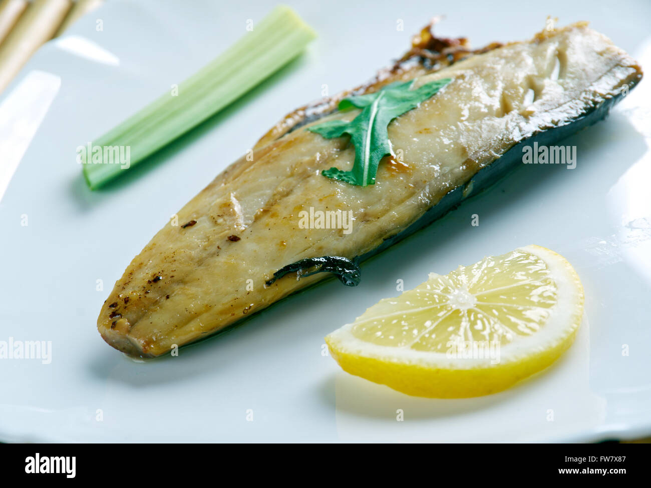 Fırında Palamut Tarifi . Turkish dish of seasonal fish Stock Photo - Alamy