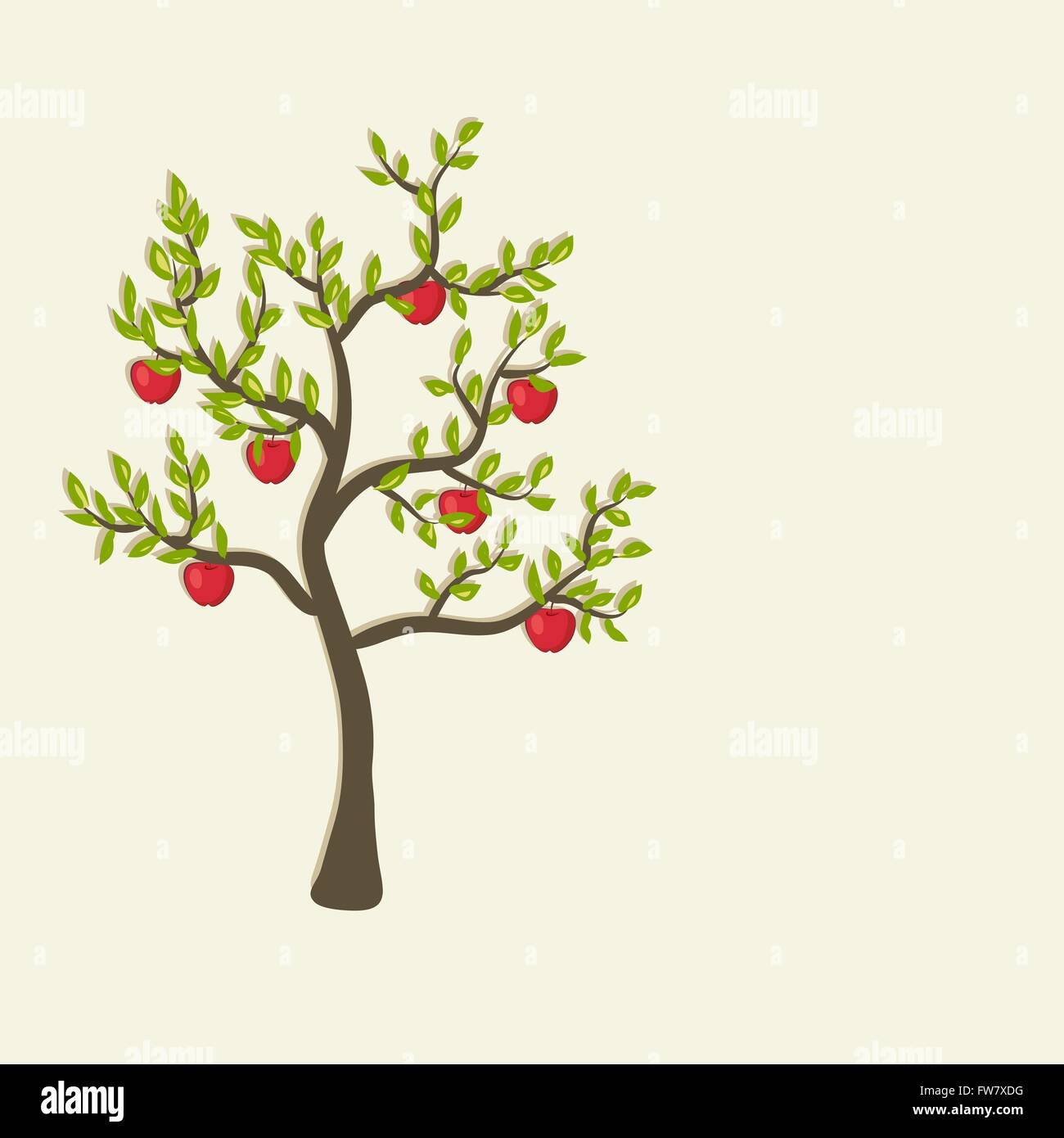 Apple tree cartoon Stock Vector Images - Alamy