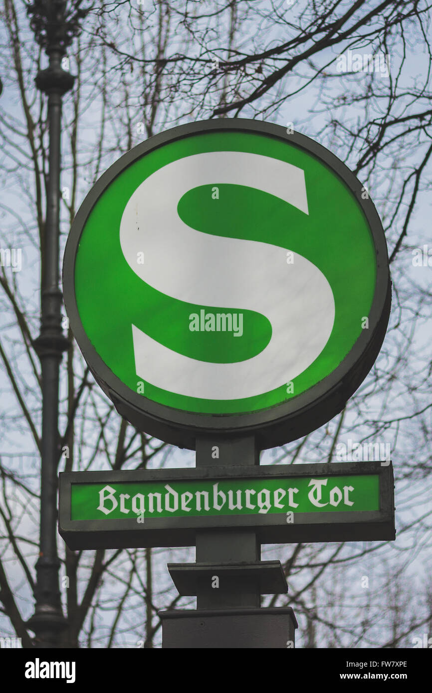 Green s bahn sign hi-res stock photography and images - Alamy