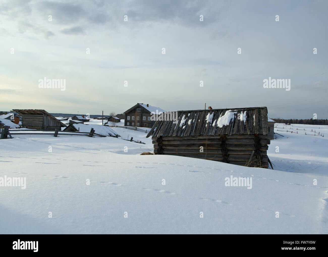 Russian village . Pinega District. Arhangelsk region. Russia Stock ...