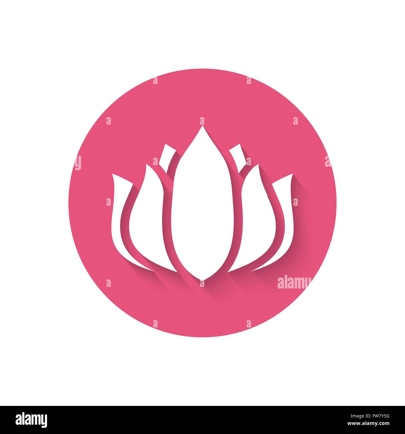 Pink flower nature icon Cut Out Stock Images & Pictures - Alamy
