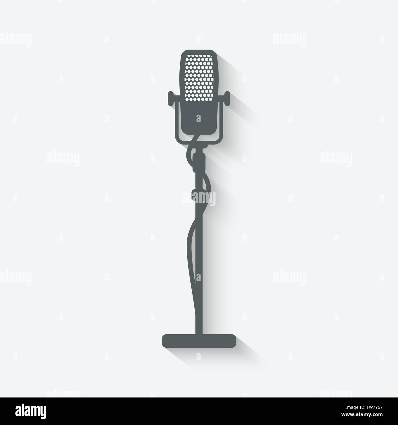 Retro microphone vector hi-res stock photography and images - Alamy
