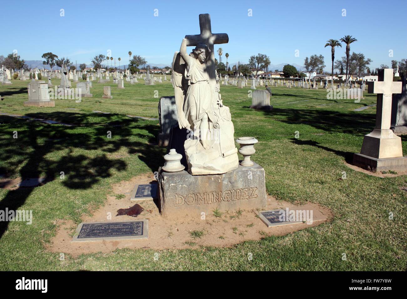 Celebrity final resting places - Calvary Cemetery. Featuring: Dominguez ...