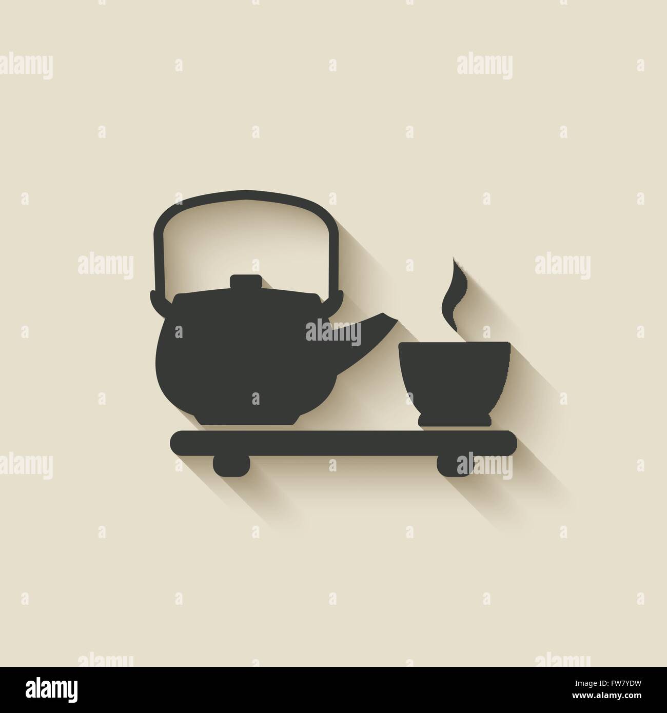 Japanese tea ceremony drawing Stock Vector Images - Alamy