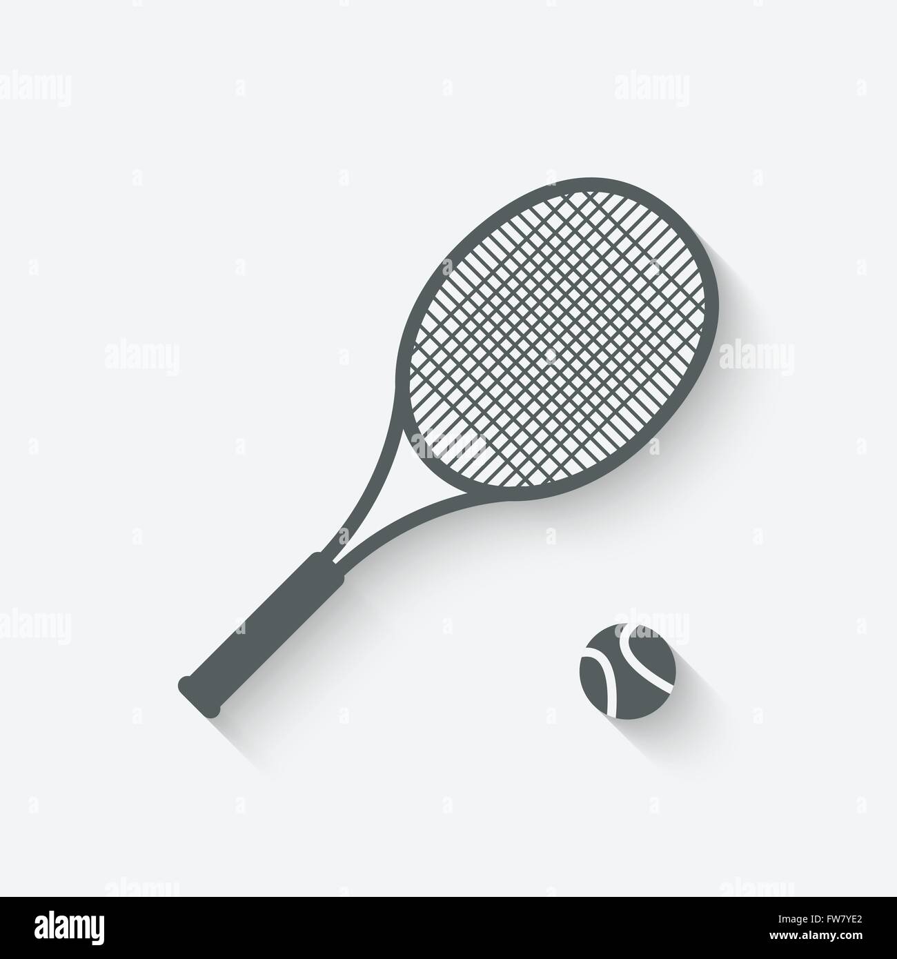 Tennis racket and ball cutout Stock Vector Images - Alamy