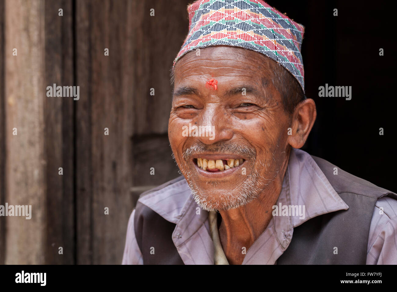A portrait of undefined Nepalese man smiling Stock Photo - Alamy