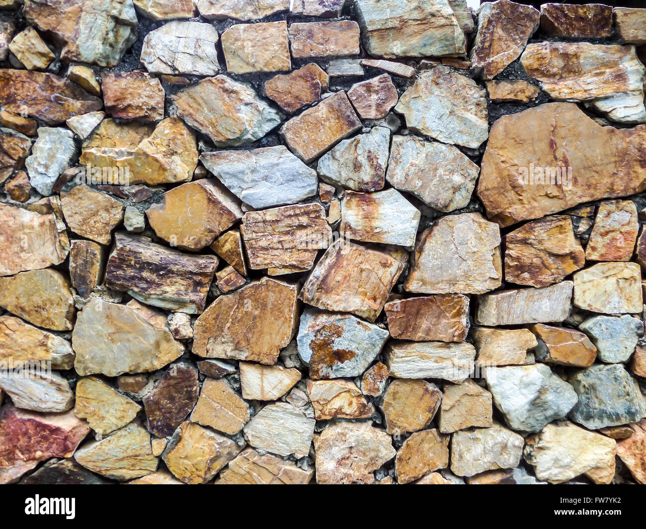 Stone wall and earth tone color Stock Photo - Alamy