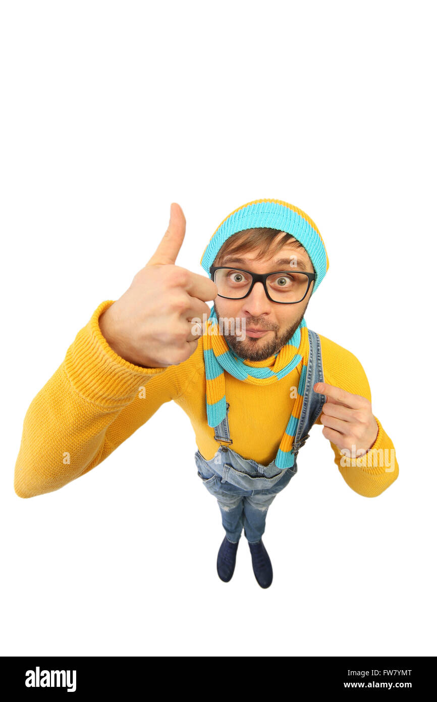 Man with distorted face hi-res stock photography and images - Alamy