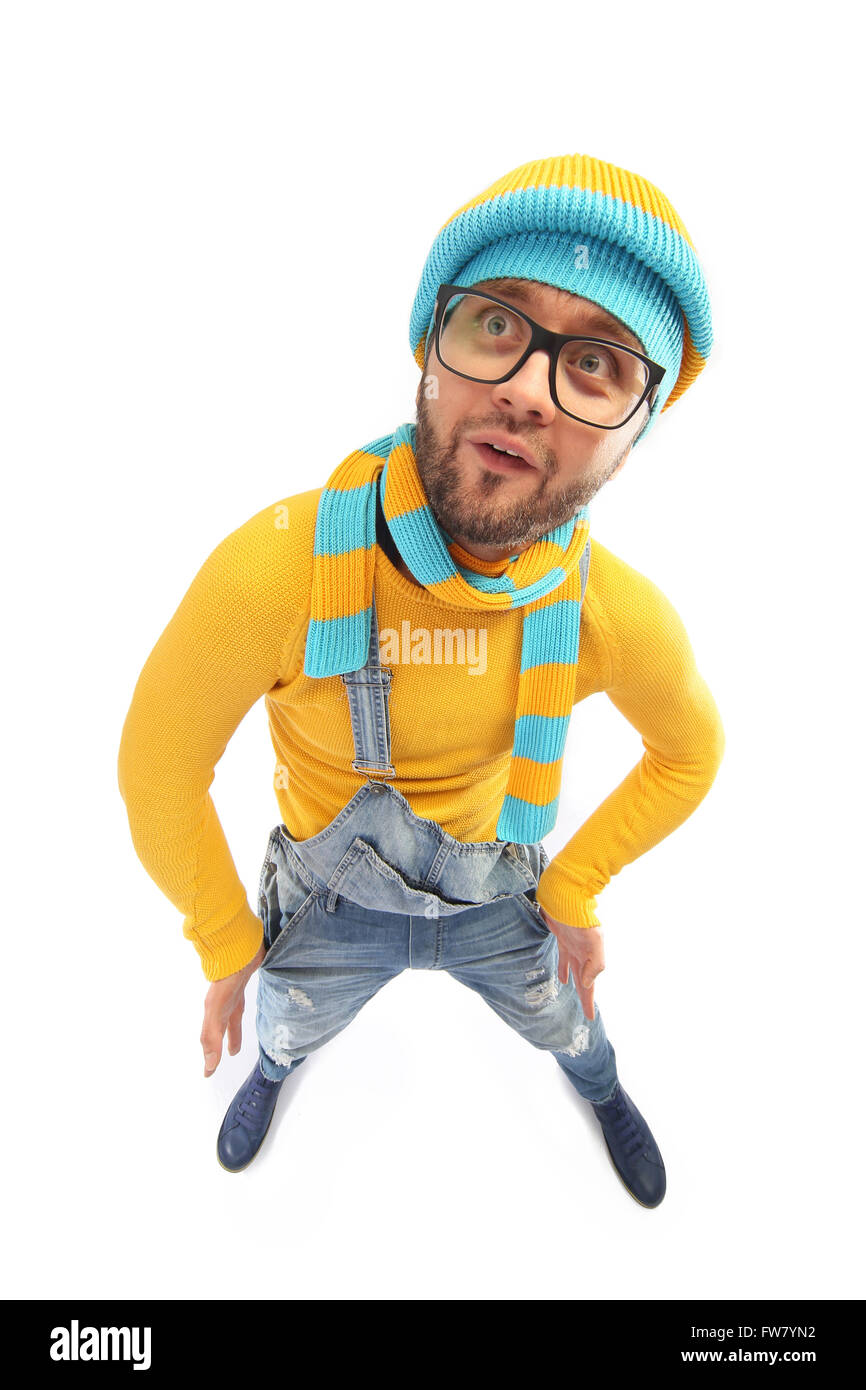 Man with distorted face hi-res stock photography and images - Alamy