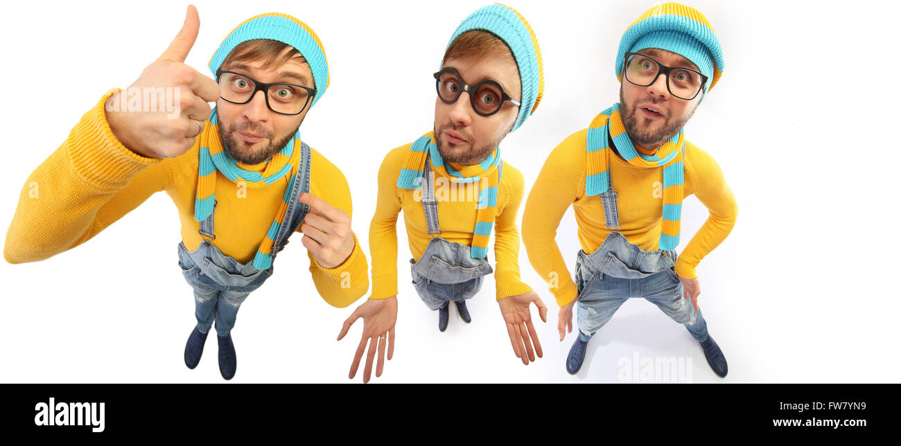 Man with distorted face hi-res stock photography and images - Alamy