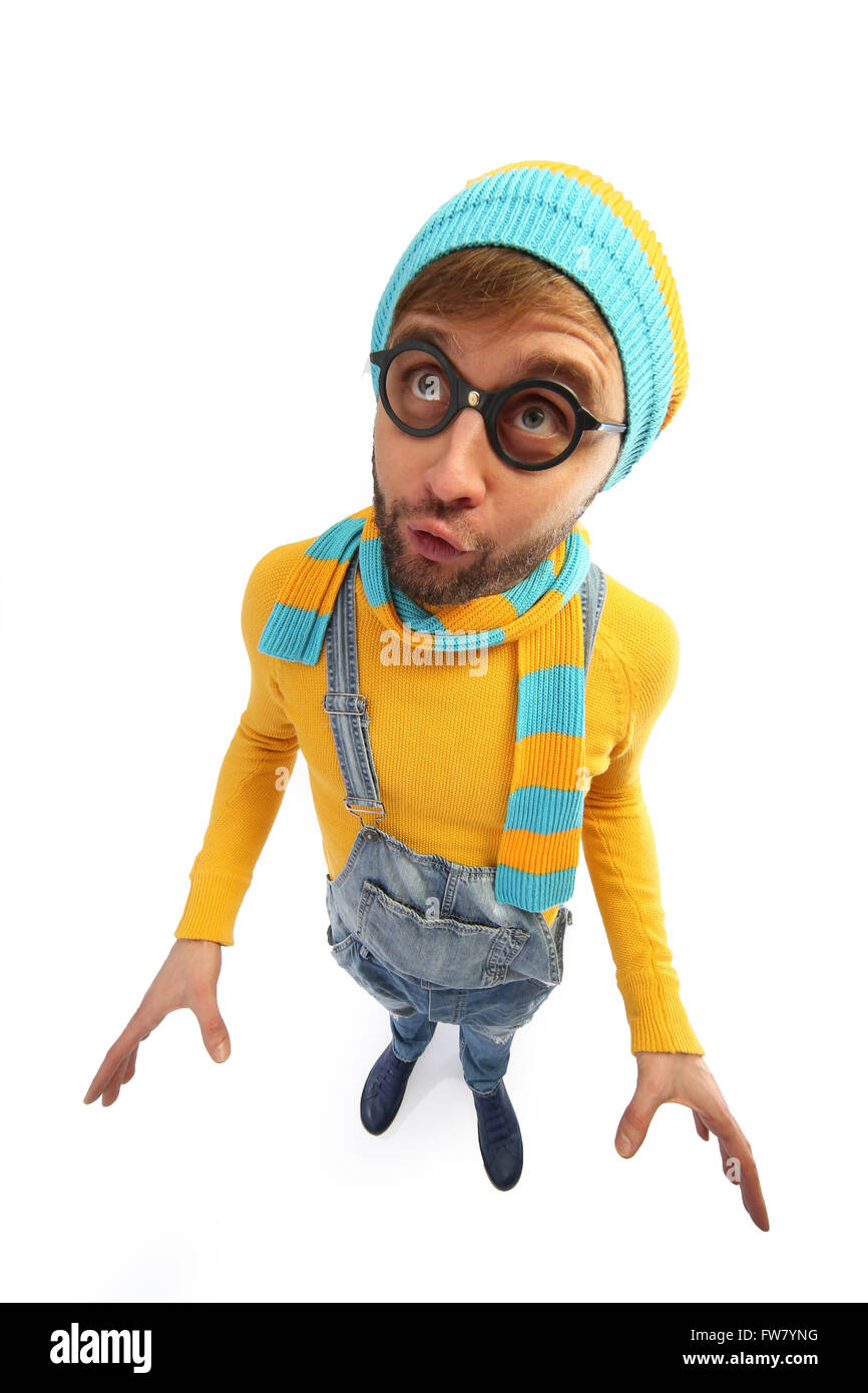 Man with distorted face hi-res stock photography and images - Alamy