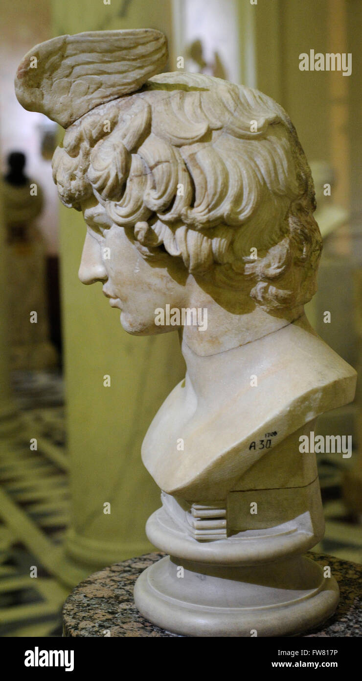 Bust of Antinous (111-130). Bithynian Greek youth an a favorite or ...