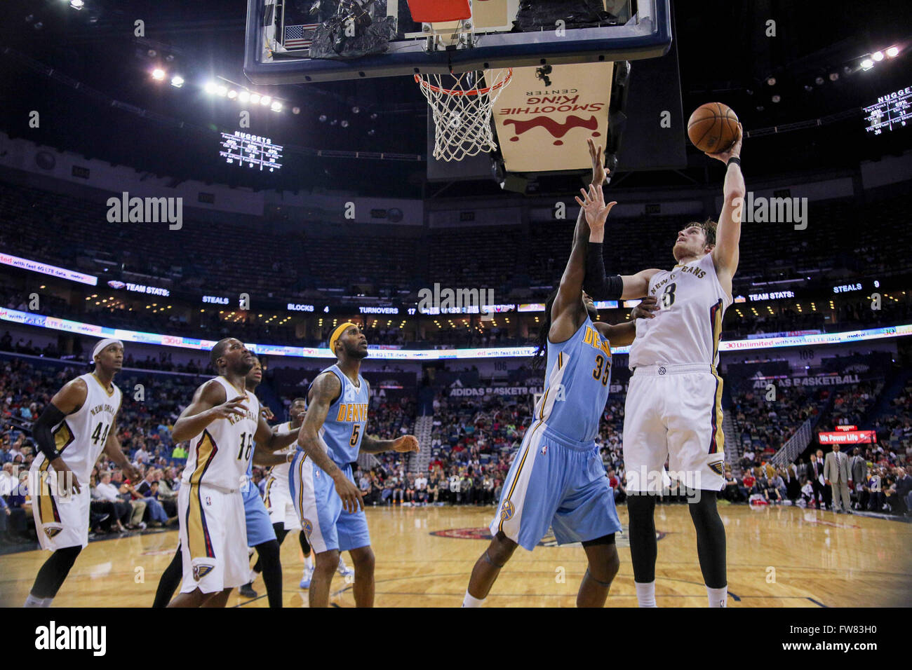 New Orleans, LA, USA. 31st Mar, 2016. New Orleans Pelicans forward Luke ...