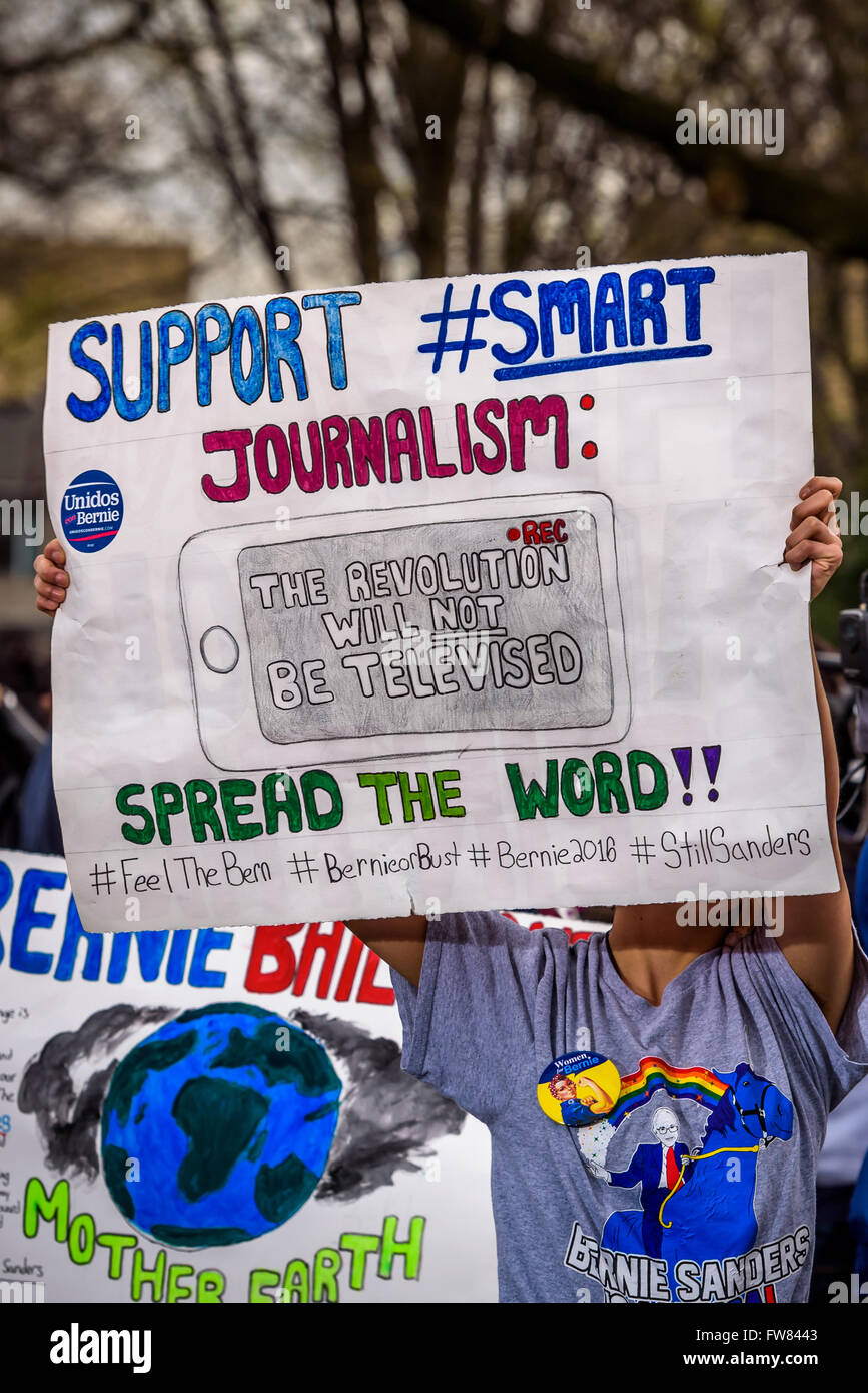 South Bronx, United States. 31st Mar, 2016. Bernie Sanders, A Future to ...