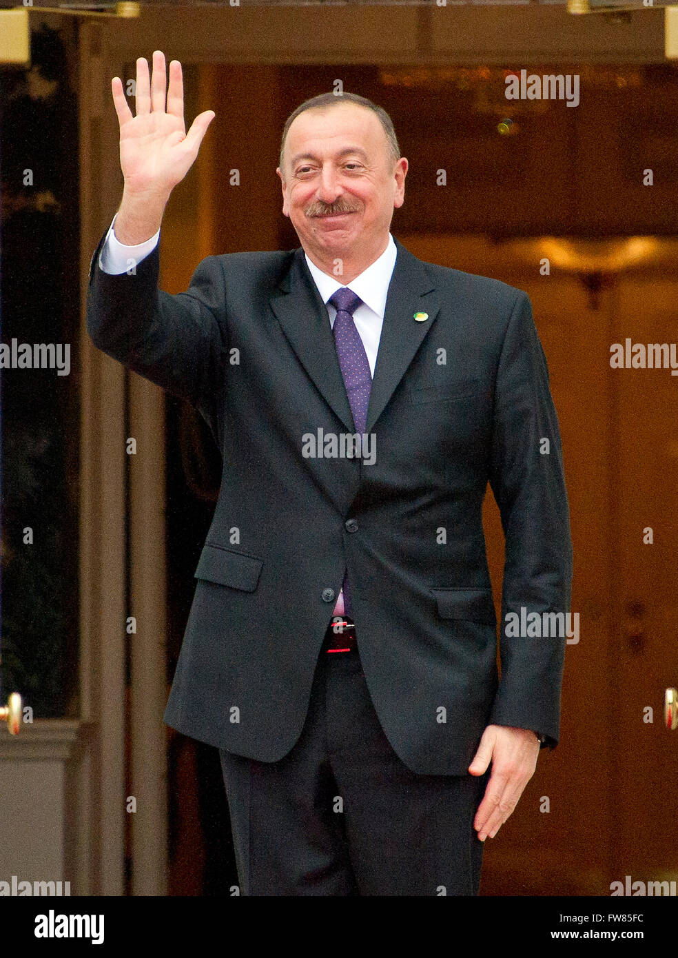 Ilham Aliyev, President of the Republic of Azerbaijan arrives for the ...