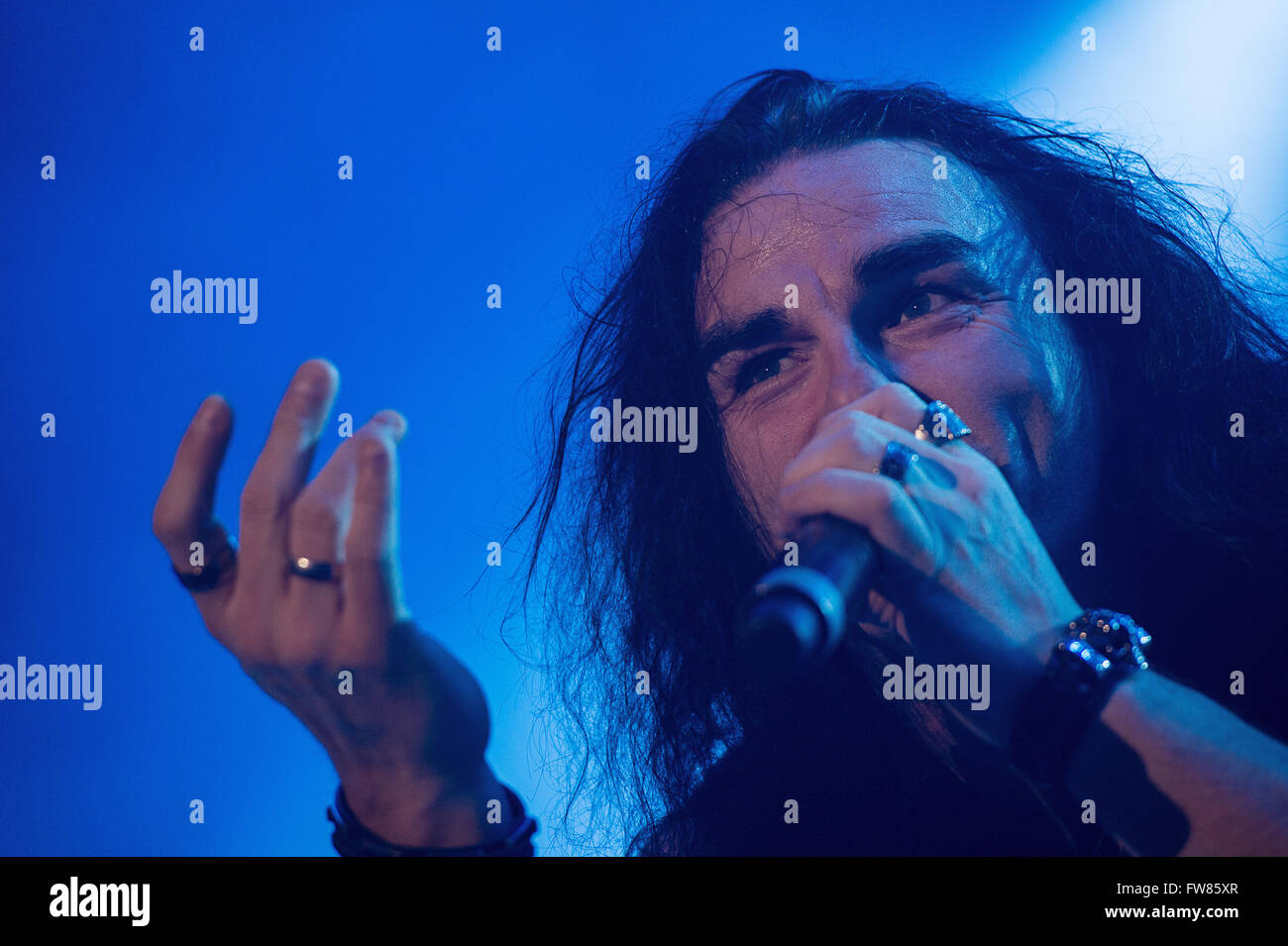 Troepolach, Austria. 31st Mar, 2016. Singer Frank Beck of the band ...