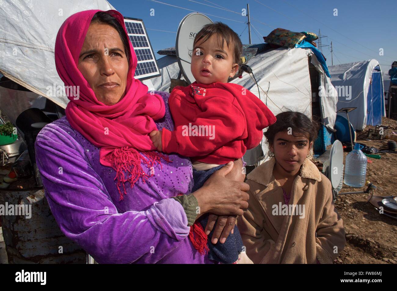 Displaced people in a refugee camp in Northern Iraq Stock Photo - Alamy