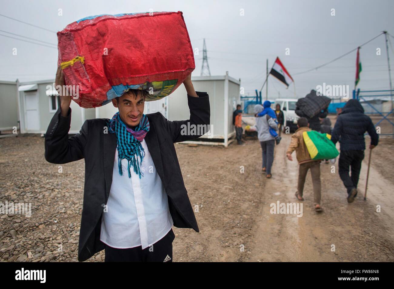 Displaced people in a refugee camp in Northern Iraq Stock Photo - Alamy