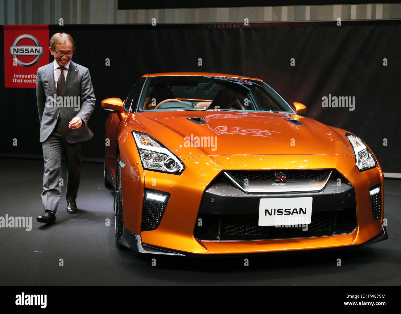 Yokohama, Japan. 1st Apr, 2016. Japan's auto giant Nissan Motor senior ...