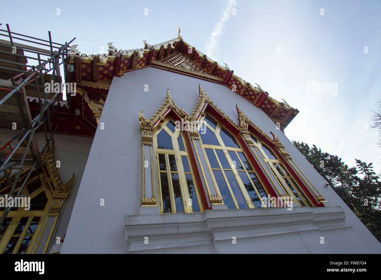 Wimbledon London,UK. 1st April 2016. The Buddhapadipa temple in ...