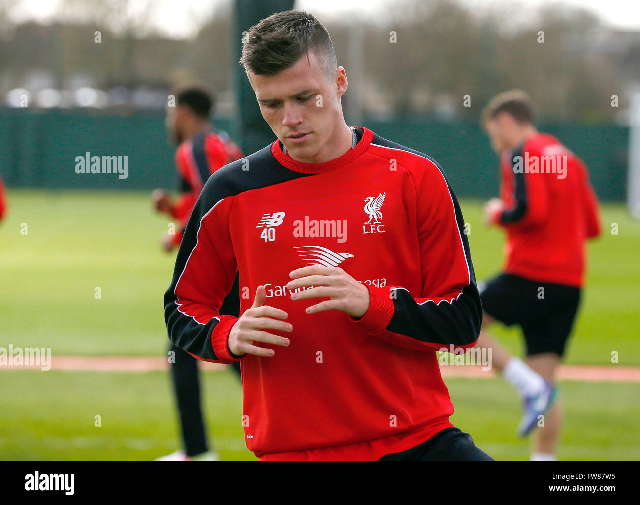 Liverpool's Northern Irish defender Ryan McLaughlin during their team ...