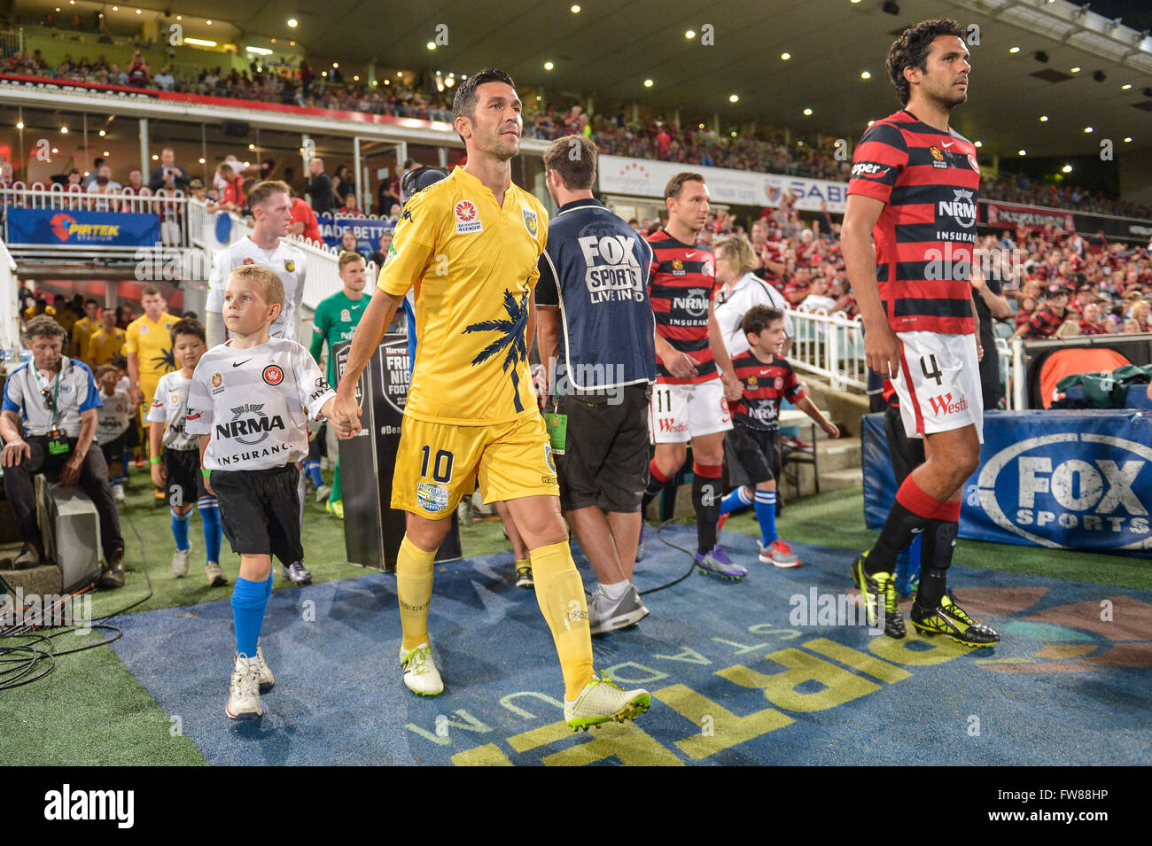 Pirtek Stadium, Parramatta, Australia. 01st Apr, 2016. Hyundai A-League ...