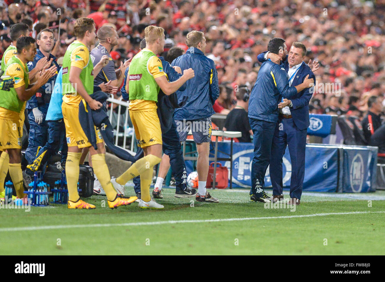 Pirtek Stadium, Parramatta, Australia. 01st Apr, 2016. Hyundai A-League ...