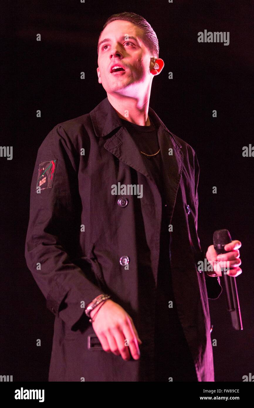 Madison, Wisconsin, USA. 31st Mar, 2016. Rapper G-EAZY performs live at ...
